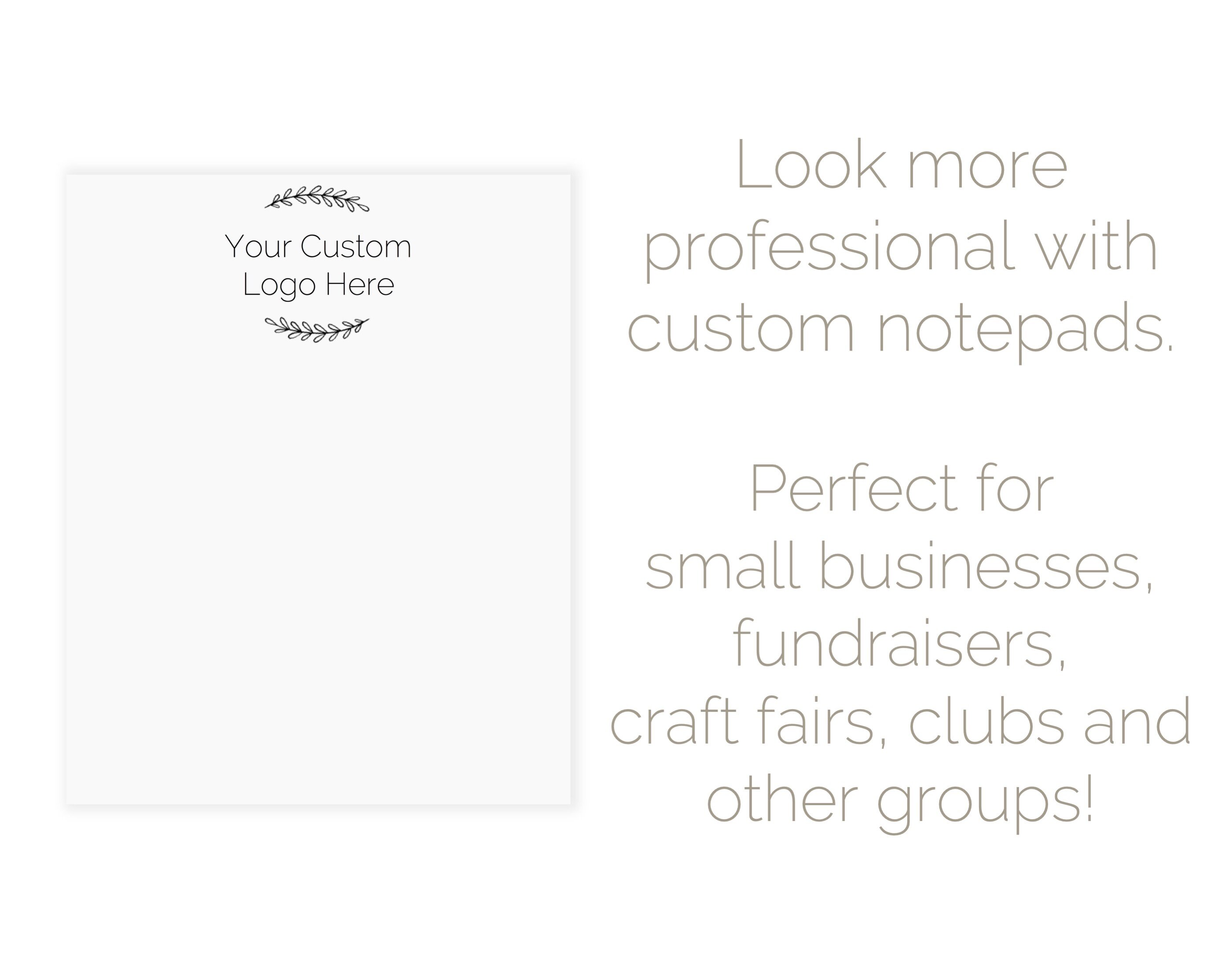 Custom Logo Notepads for Your Business Your Personalized - Etsy