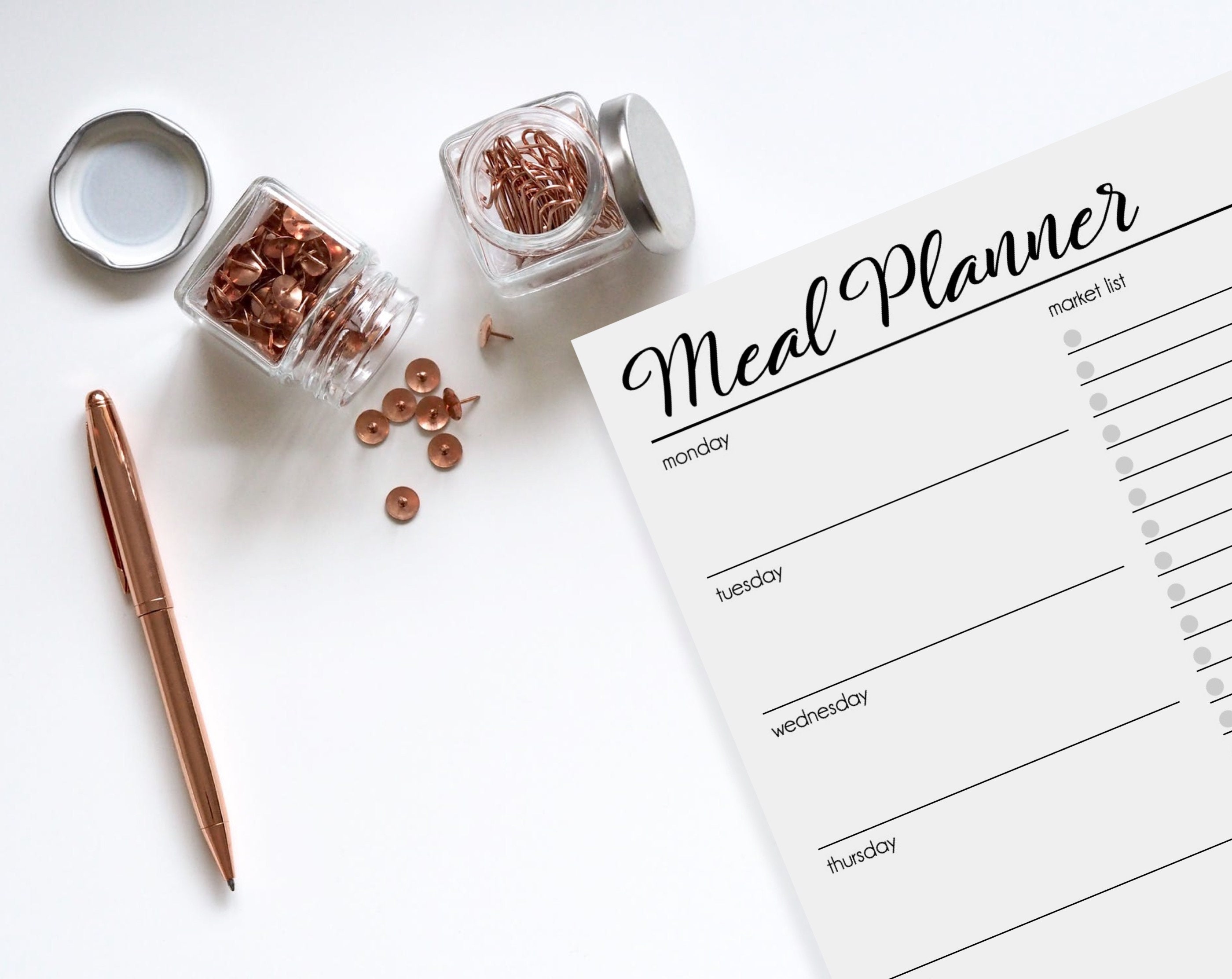 Weekly Meal Planner Notepad Magnetic Menu Planner Notepad | Etsy
