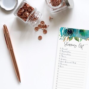 Blue Flower Small Notepad Set of 3 | to Do List Desk Pad | Magnetic to ...