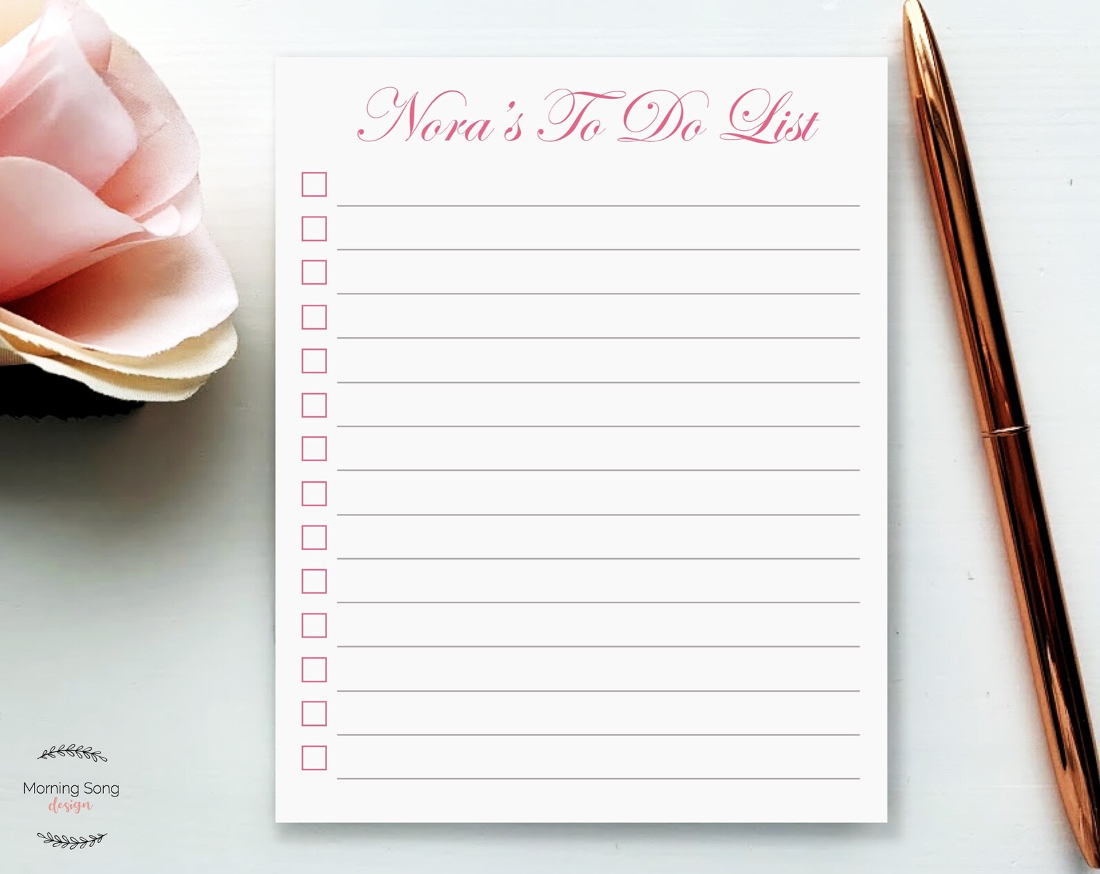 Personalized to Do List Notepad Desk Planner With Checkboxes - Etsy