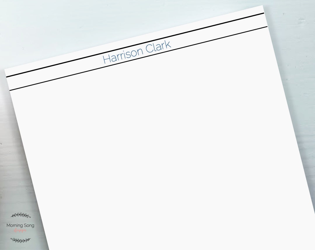 Mens Simple Personalized Notepad | Custom Notepad for the Office ...