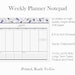 Weekly Planner Pad Purple Floral Weekly Desktop Planner - Etsy