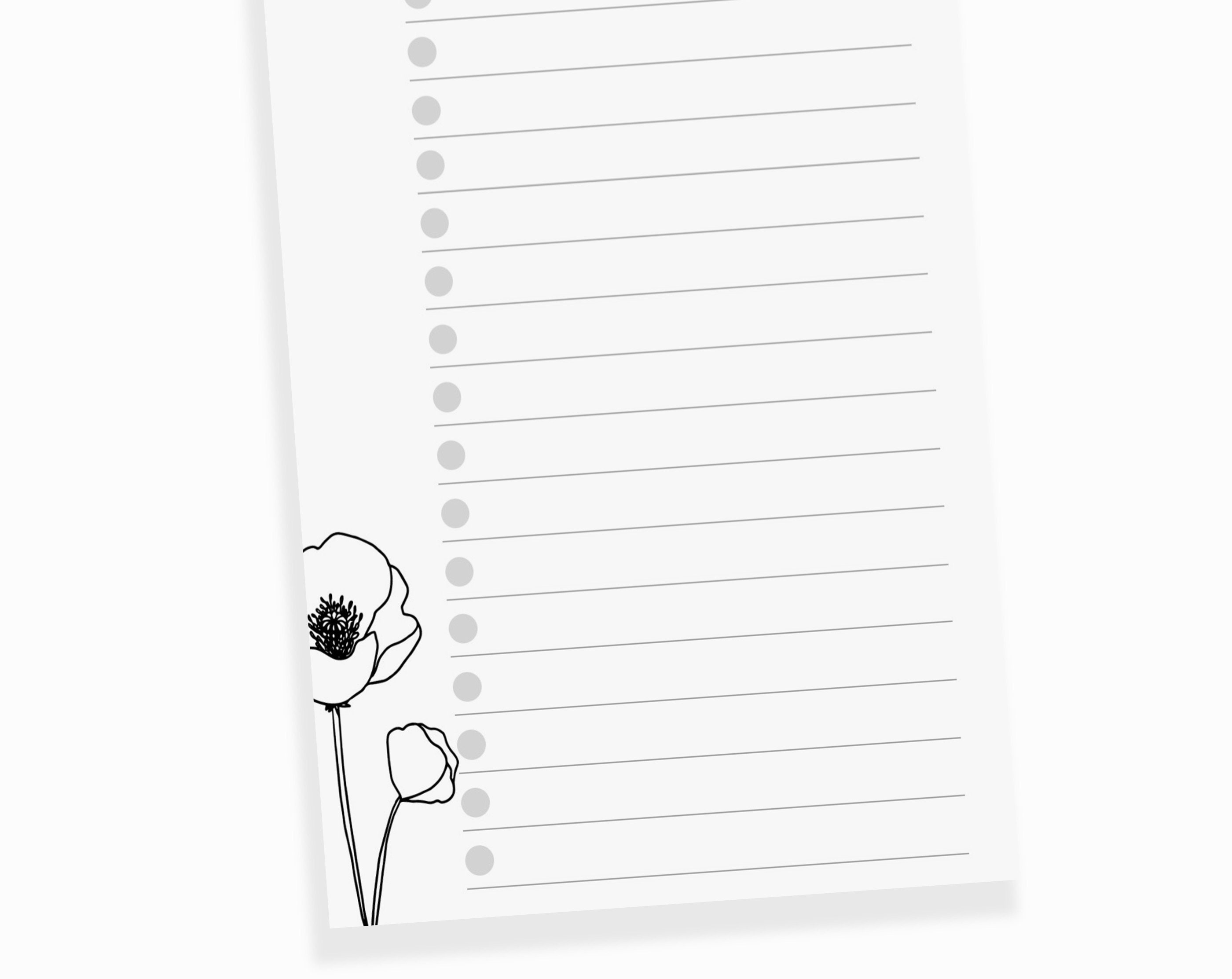 Summer Poppy Notepad Set of 3 Magnetic to Do List Notepad - Etsy