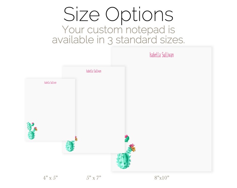 Personalized Cactus Notepad Cactus Memo Pad Teacher - Etsy