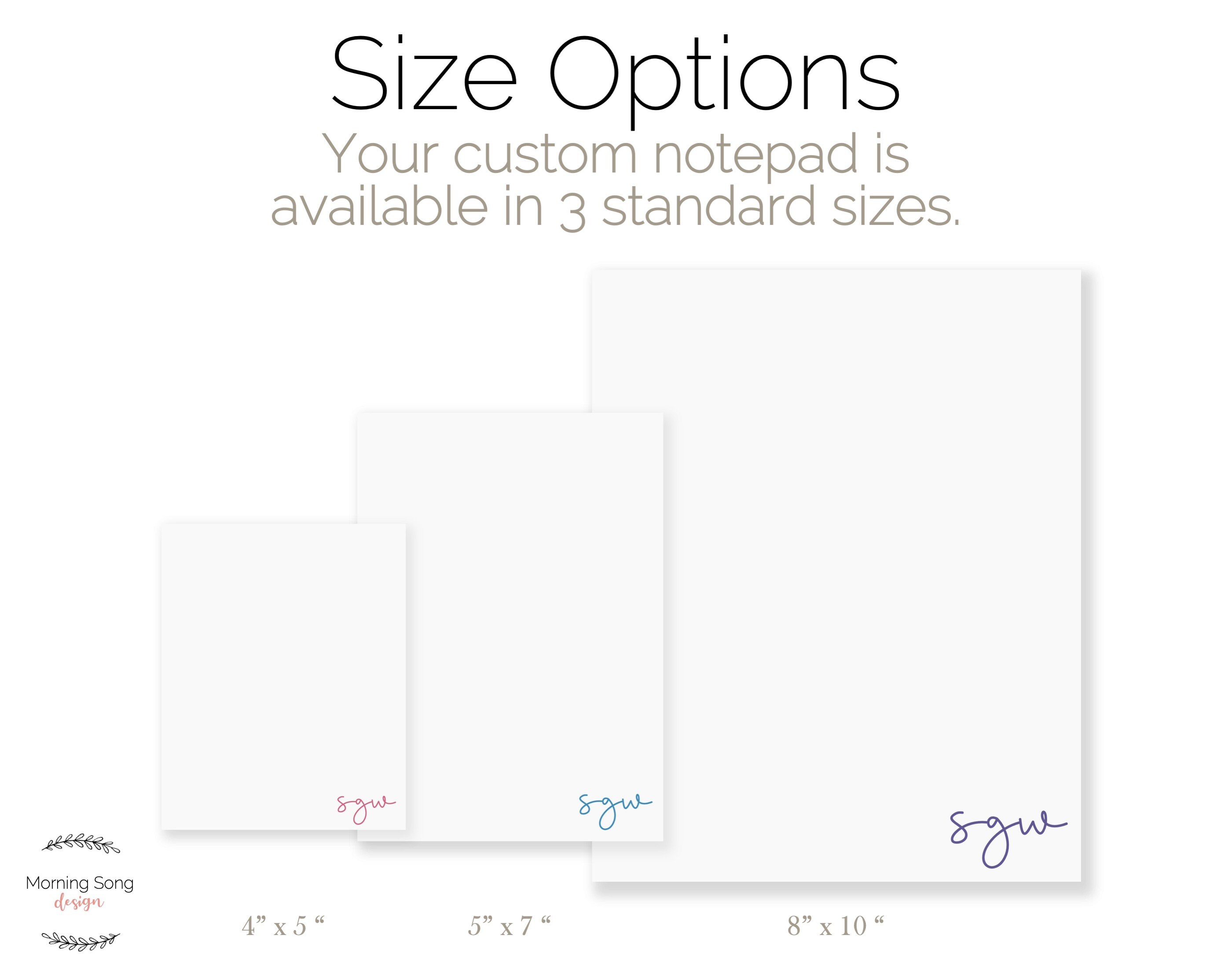 Personalized Monogram Notepad Notepad With Monogram Paper - Etsy