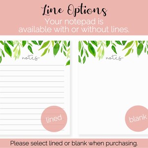 Simple Blank or Lined Notepad | Teacher Notepad Gift | Basic Notepad ...