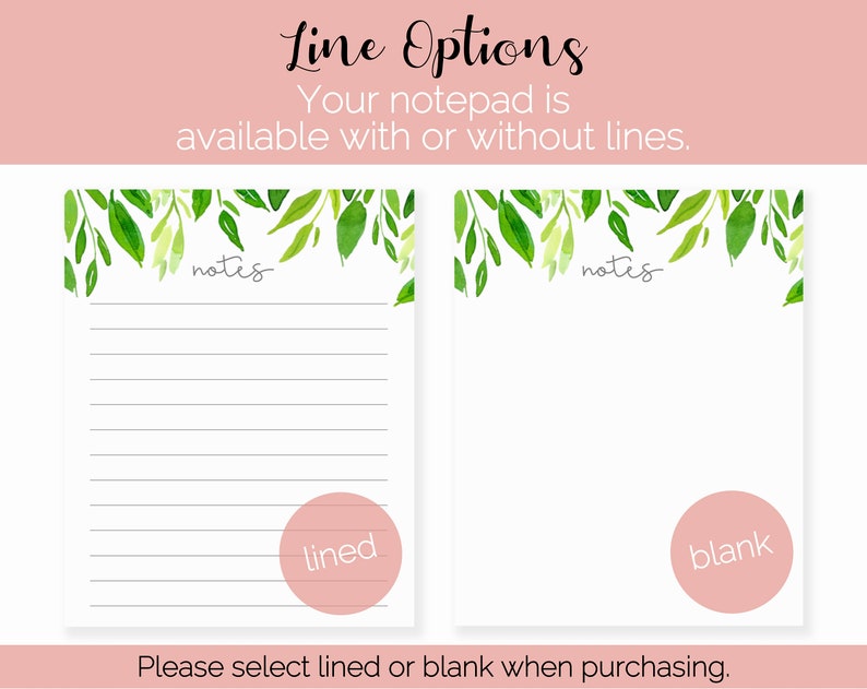Simple Blank or Lined Notepad Teacher Notepad Gift Basic | Etsy