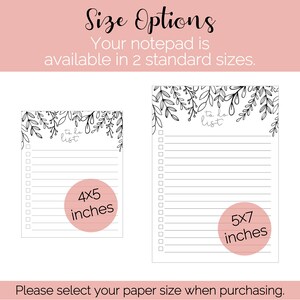 To Do List Notepad | Cute Floral Notepad | Lined to Do List | Doodle ...