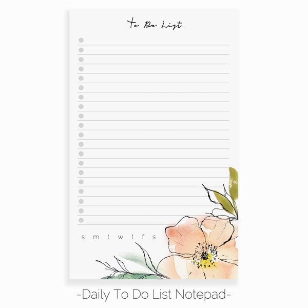 To Do List Notepad - Etsy