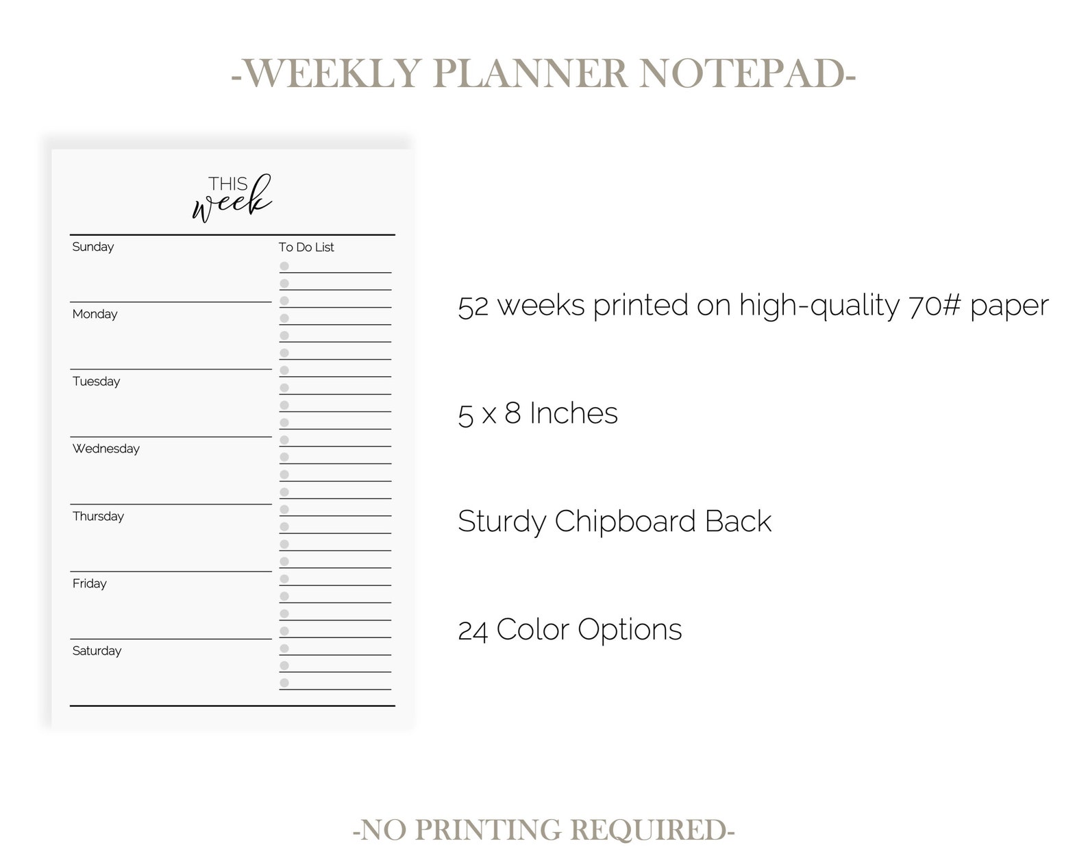 To Do List Weekly Planner Pad 2020 Weekly Planner Weekly - Etsy