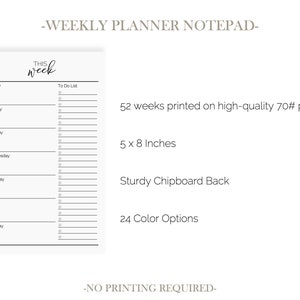 To Do List Weekly Planner Pad | 2020 Weekly Planner | Weekly Planner ...