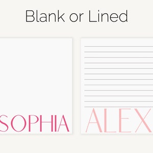Personalized Notepad Stationery, Custom Notepad With Name, Cute Custom ...