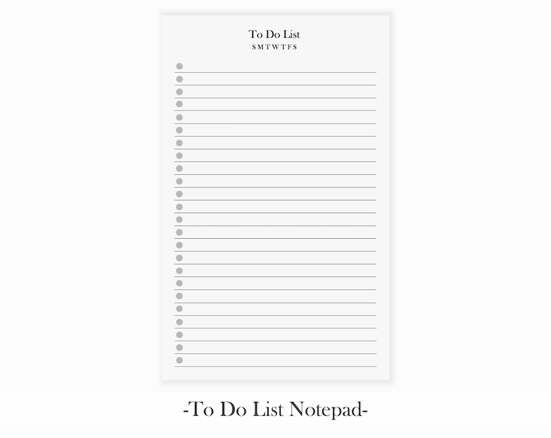 Daily to Do List Notepad Desk Planner With Checkboxes | Etsy