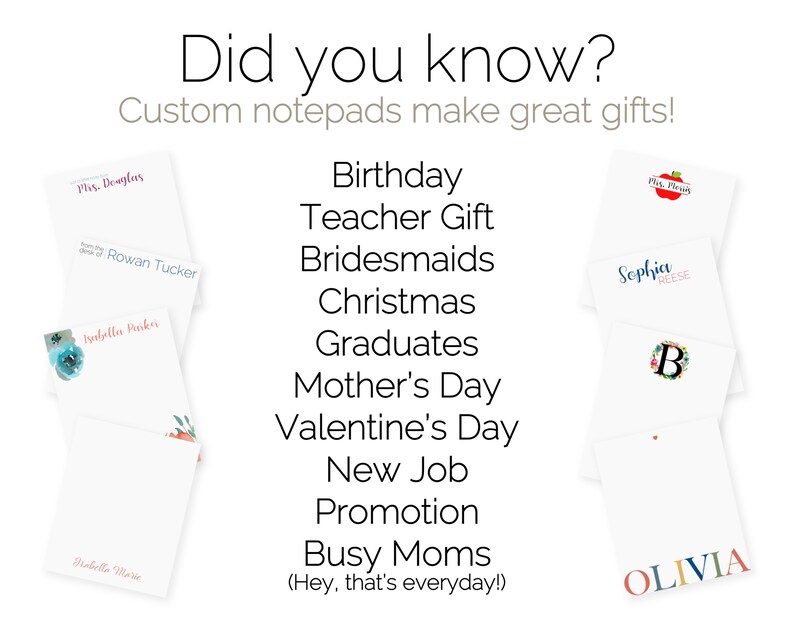 Personalized Notepad A Note From Custom Notepad - Etsy