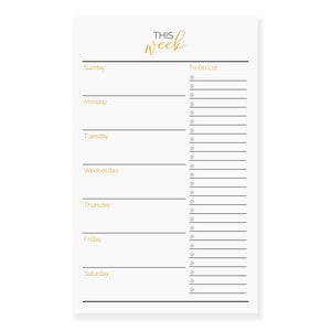 To Do List Weekly Planner Pad | 2020 Weekly Planner | Weekly Planner ...