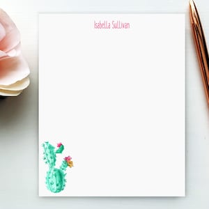 Personalized Cactus Notepad | Cactus Memo Pad | Teacher Notepad Gift ...