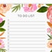 Pink Floral Daily to Do List Notepad Pink Flowers Desk Planner With ...