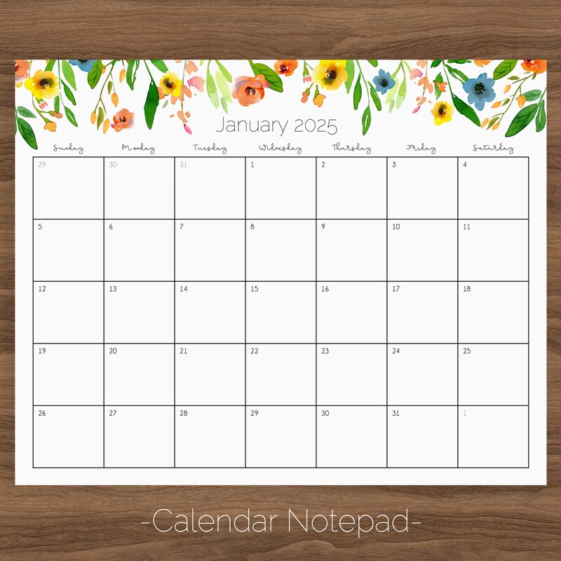 Flower Calendar - Etsy