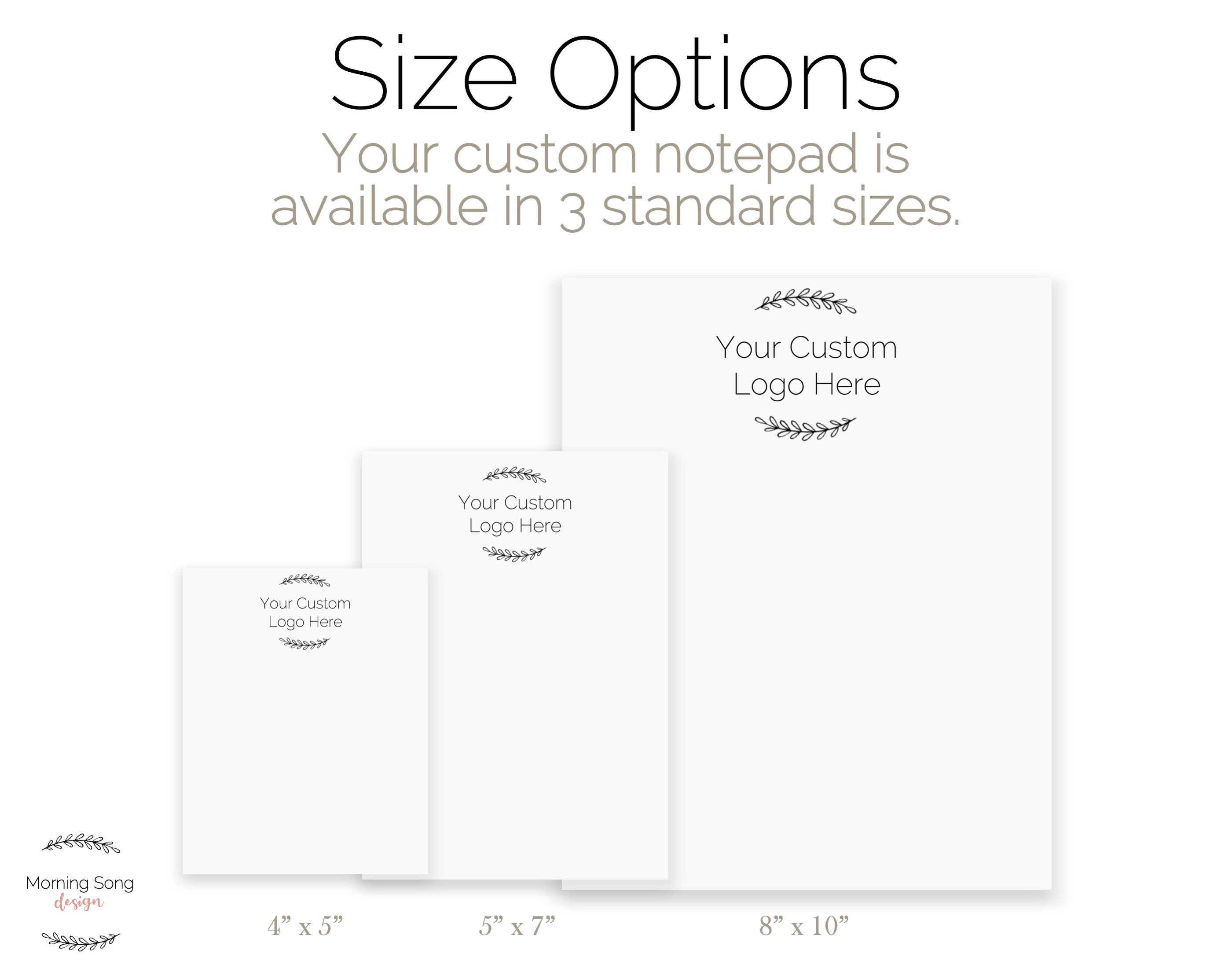 Custom Logo Notepads for Your Business Your Personalized - Etsy