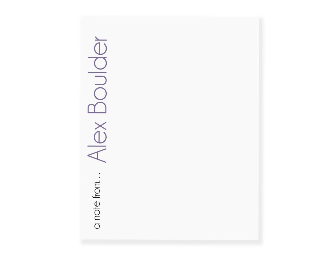 Personalized A Note From Notepad | Custom Notepads | Modern Name Memo ...