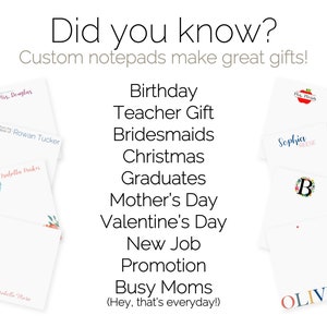 Custom Color Block Notepad Modern Personalized Notepad - Etsy