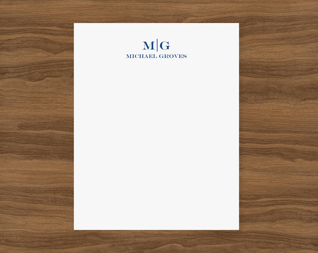 Personalized Notepad With Monogram, Custom Notepad 1st Anniversary Gift ...