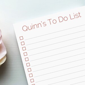 Simple Personalized to Do Checklist Notepad Custom Check Box - Etsy
