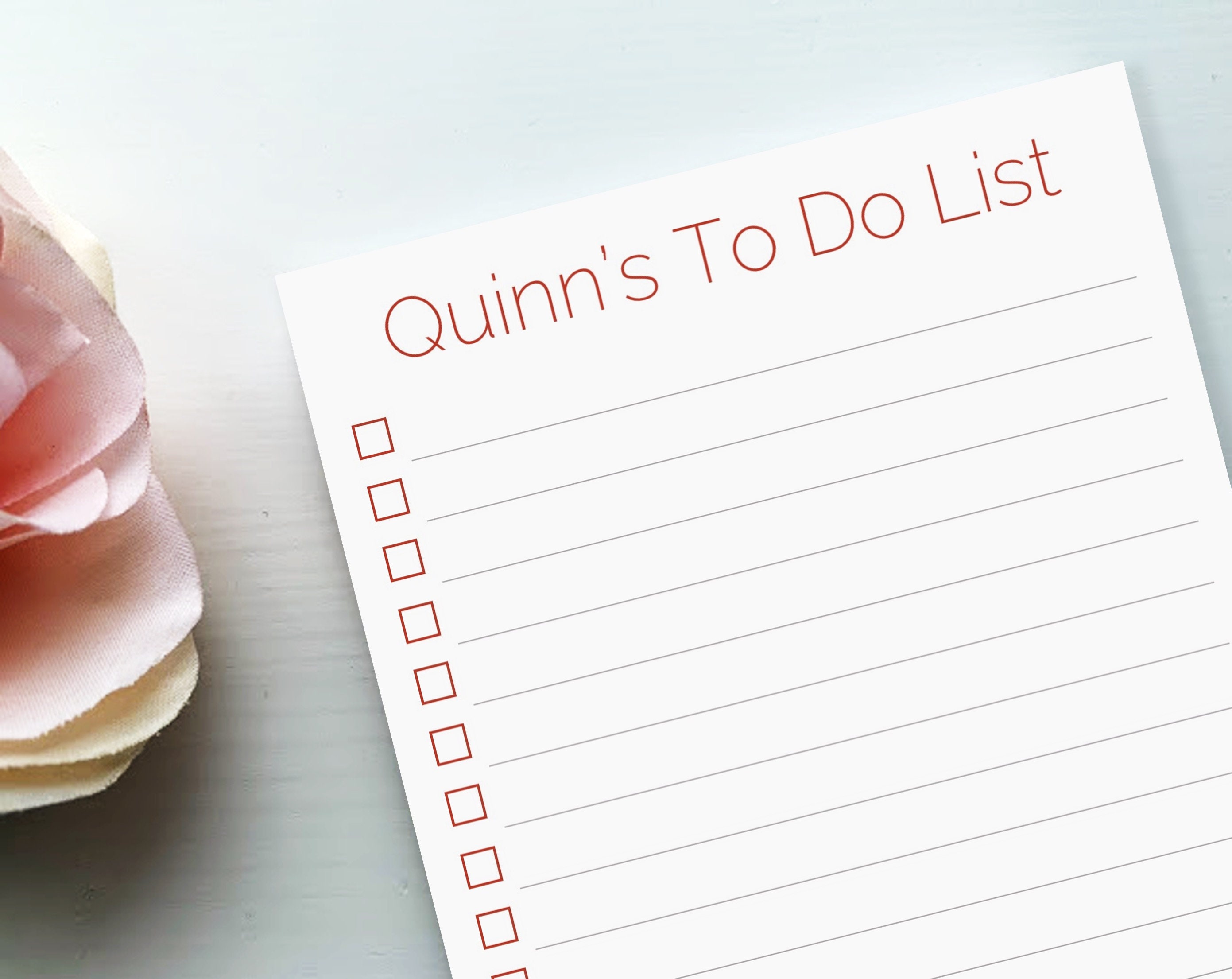 Simple Personalized to Do Checklist Notepad Custom Check Box - Etsy