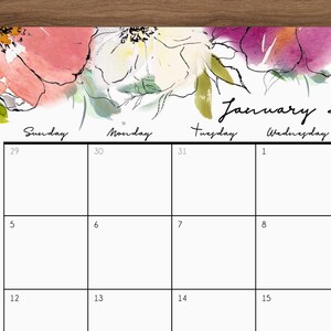 Pastel Garden Calendar Notepad | Magnetic Calendar for Fridge | Desk ...