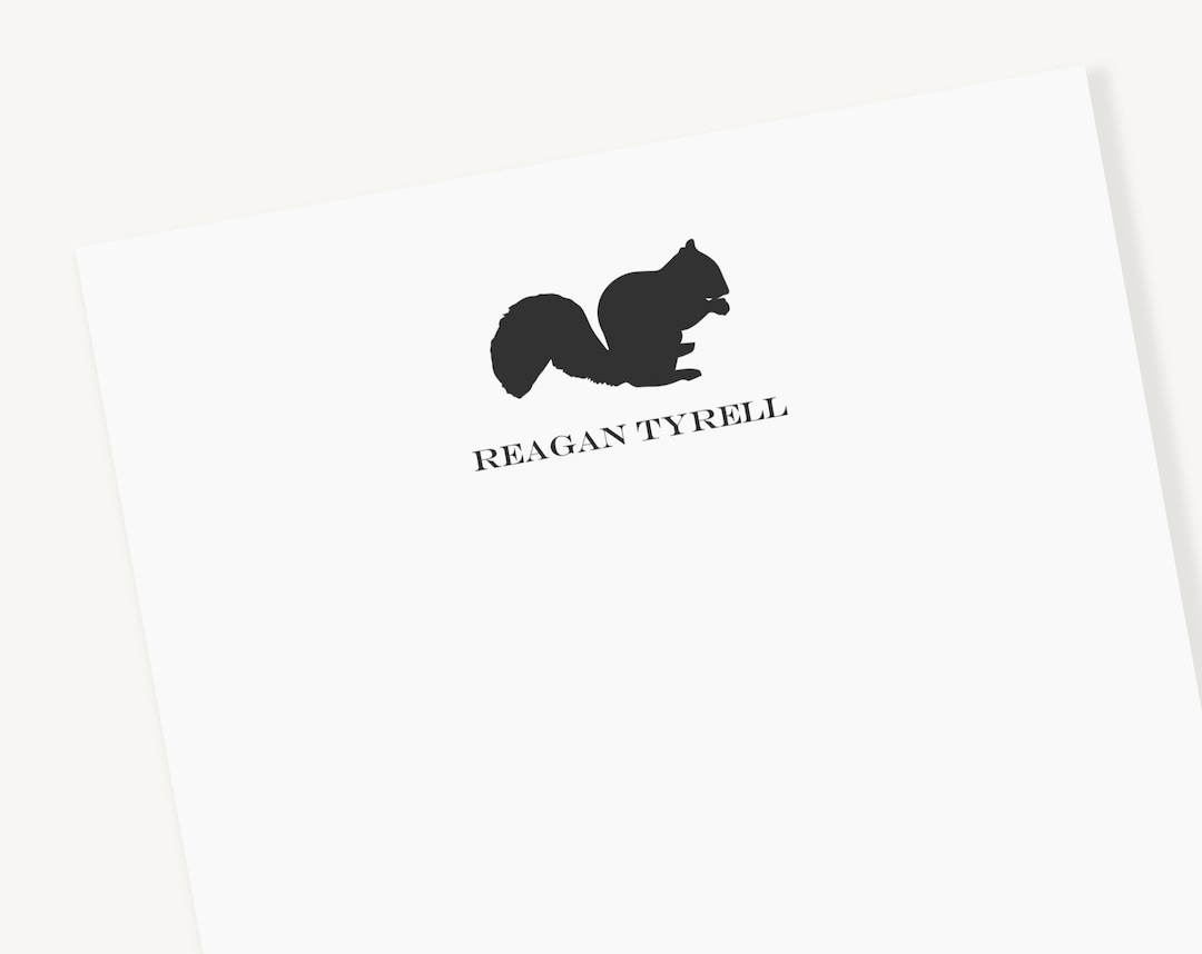 Personalized Squirrel Notepad With Name, Custom Squirrel Gift, Lined or ...