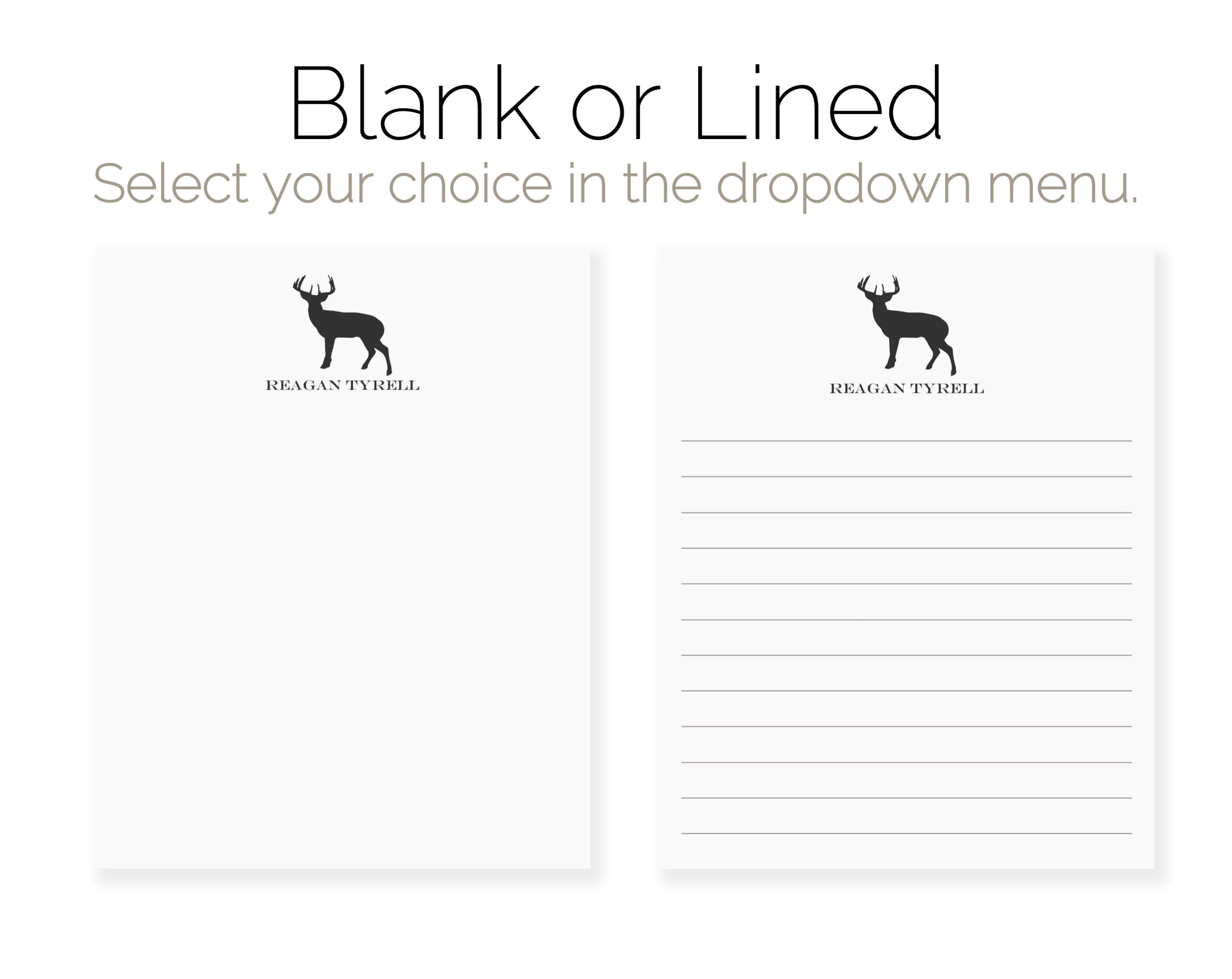Personalized Deer Notepad With Name Custom Hunter Notepad - Etsy