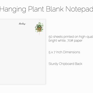 Hanging Plant Notepad | Magnetic Notepad | Teacher Notepad Gift | Basic ...