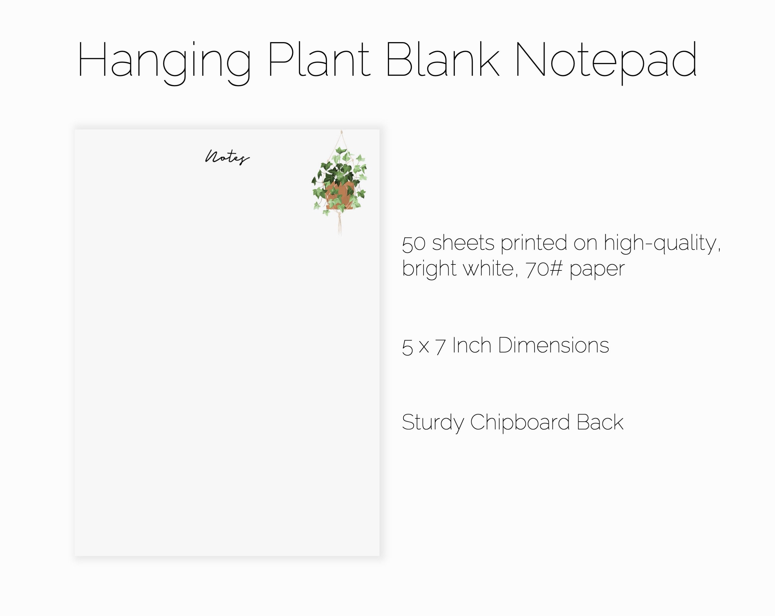 Hanging Plant Notepad | Magnetic Notepad | Teacher Notepad Gift | Basic ...