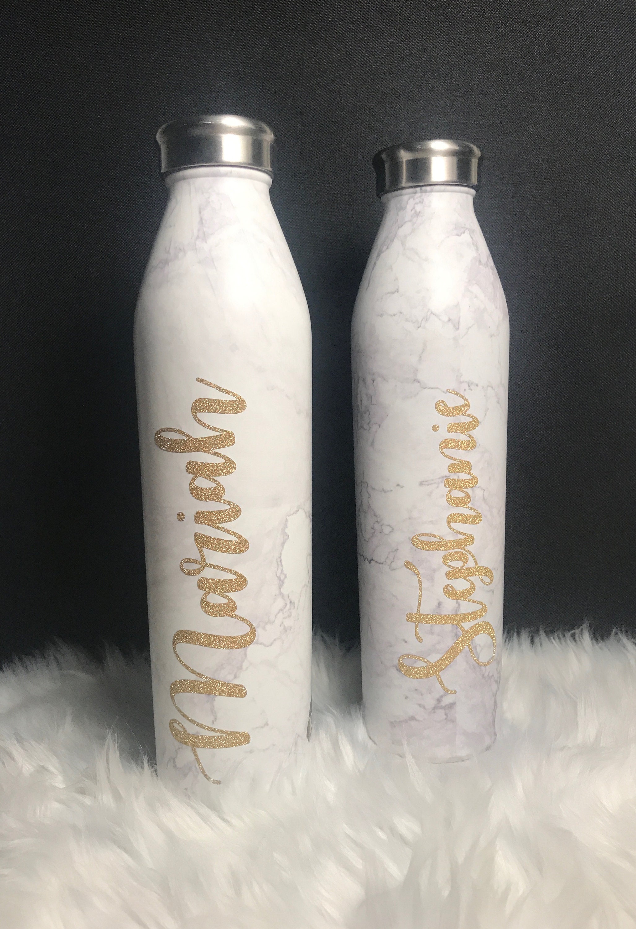 Custom Marble Water Bottle 20oz Stainless Steel - Etsy