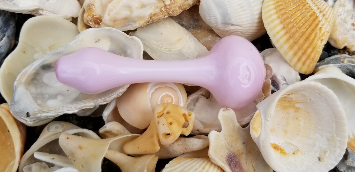 Sweetmilkypinkboro Lampwork Glass Smoking Pipe With Clear - Etsy