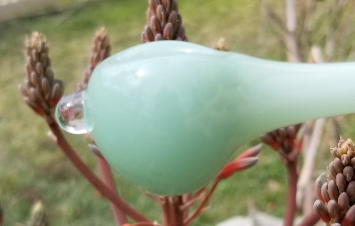 Sweetmilkygreenboro Lampwork Glass Smoking Pipe With Clear - Etsy