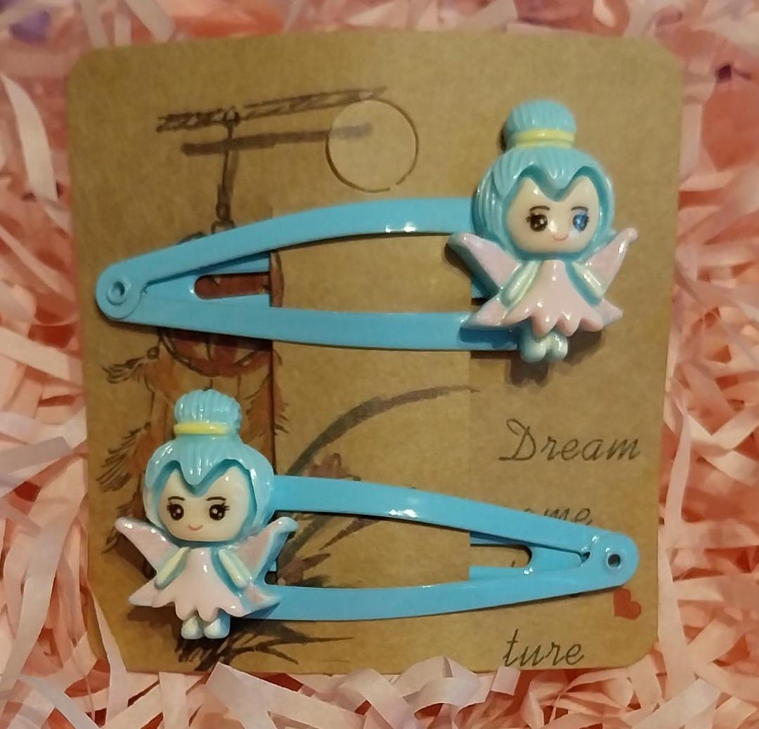 Blue Fairy Hair Clips: Kawaii Snap Hair Accessories - Set of 2 - Etsy
