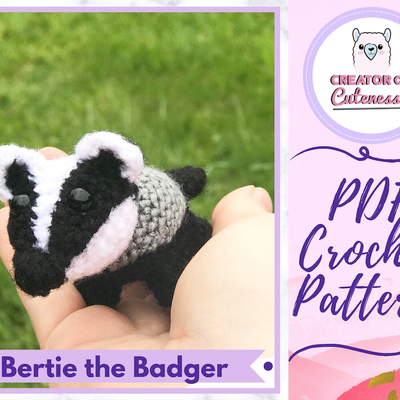 Badger Plush Pattern - Etsy
