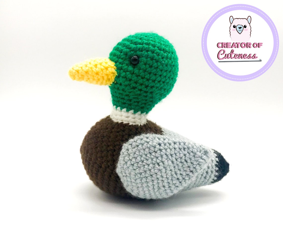Crochet Mallard Pattern: *mason the Mallard* Adorable Duck Amigurumi ...