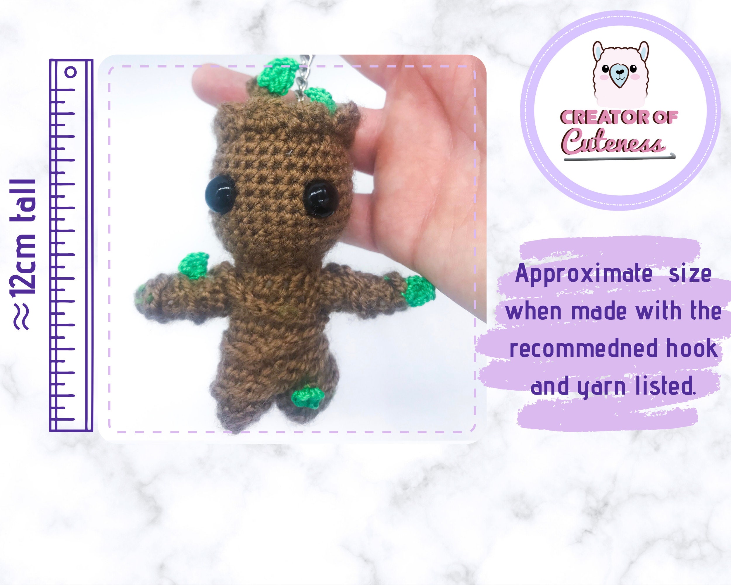 Crochet Groot Pattern: baby Groot Adorable Superhero - Etsy UK