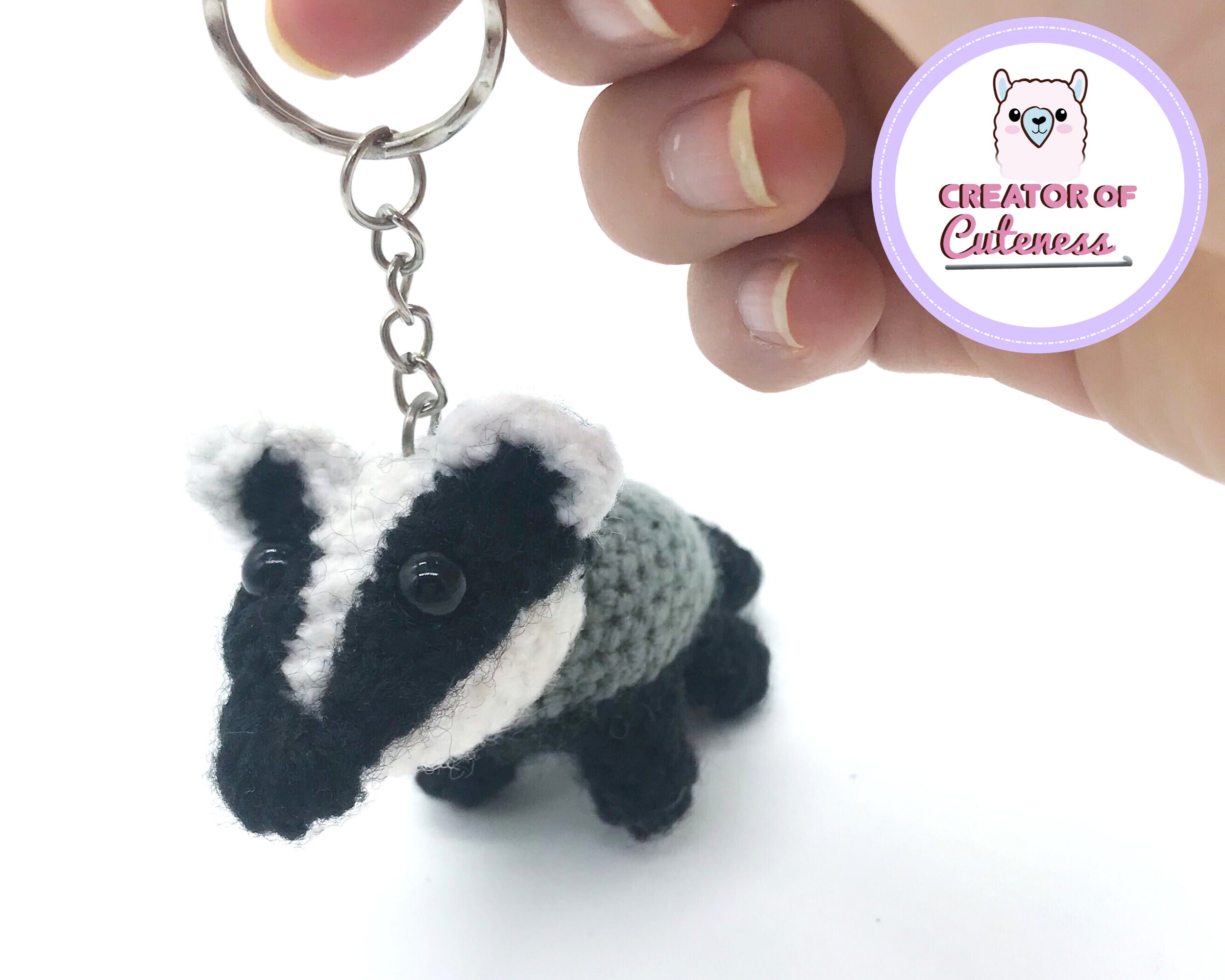 Crochet Badger Pattern: *bertie the Badger* Cute Woodland Animal ...