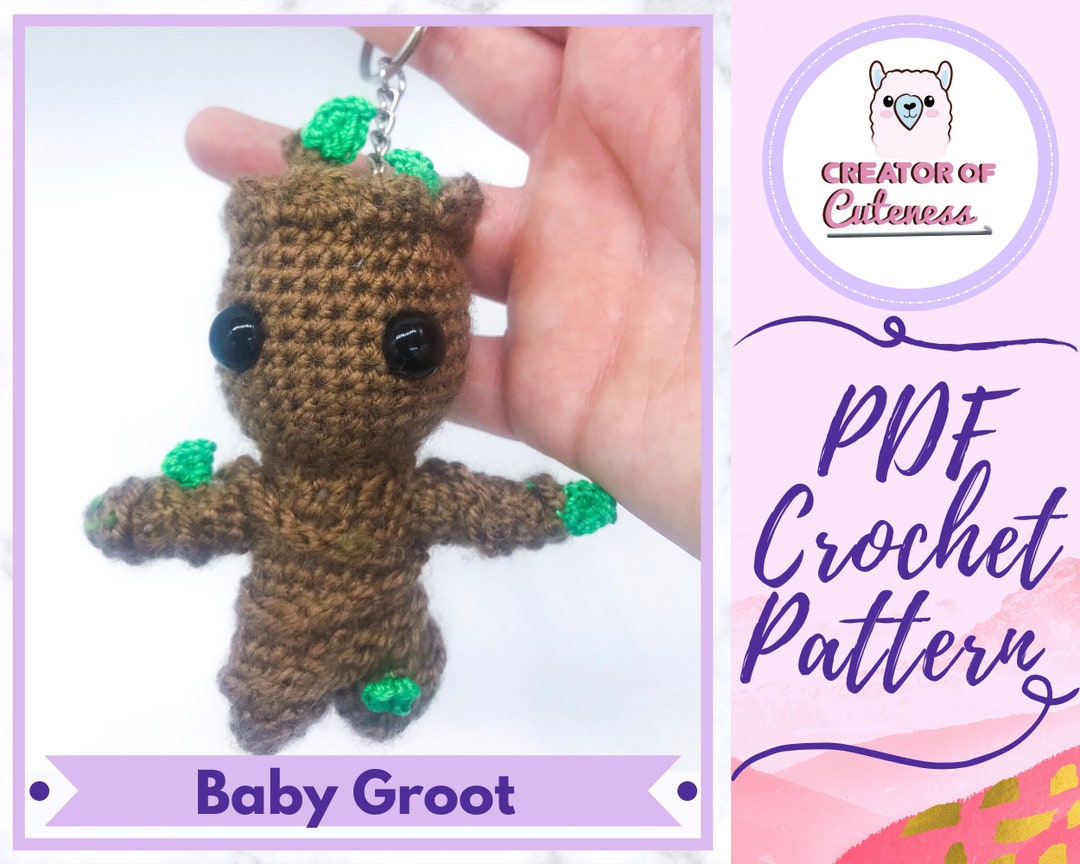 Crochet Groot Pattern: *baby Groot* Adorable Superhero Amigurumi ...
