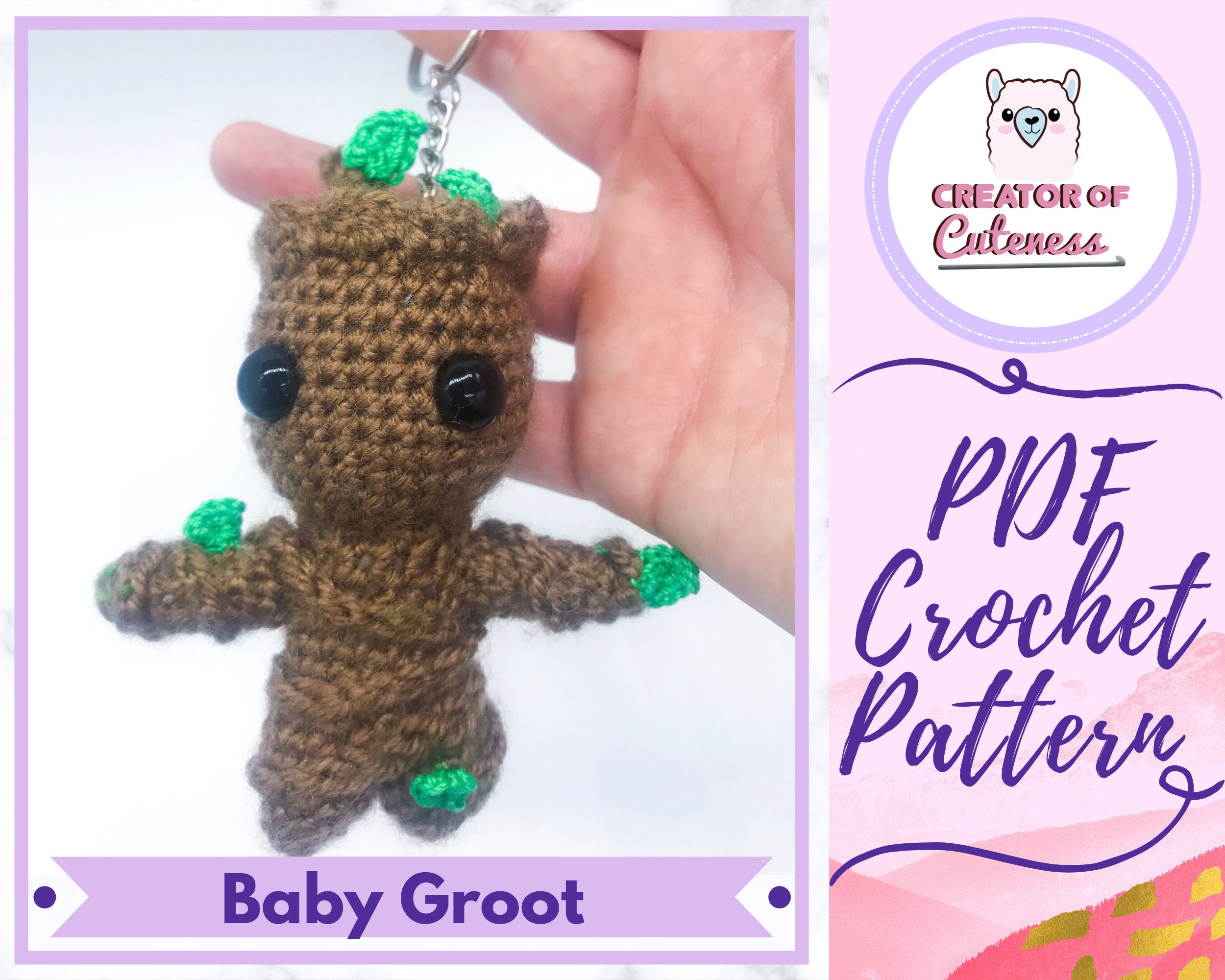Crochet Groot Pattern: baby Groot Adorable Superhero - Etsy UK