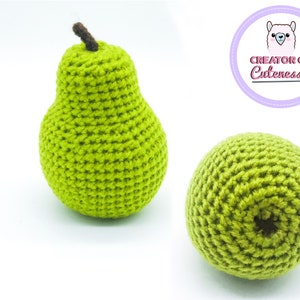 Crochet Pear Pattern: *perfect Pear* Realistic Fruit Amigurumi Pattern ...
