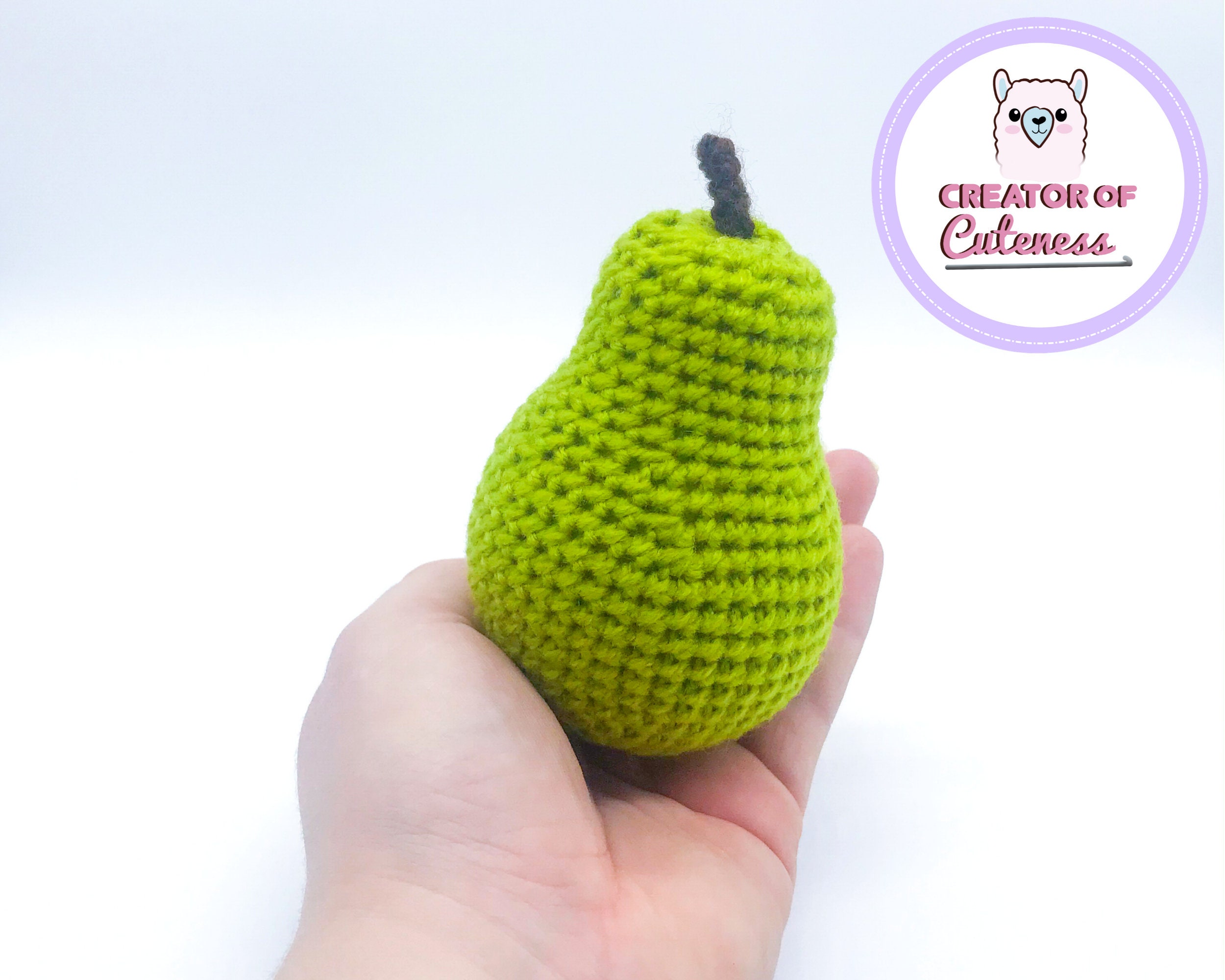 Crochet Pear Pattern: *perfect Pear* Realistic Fruit Amigurumi Pattern ...