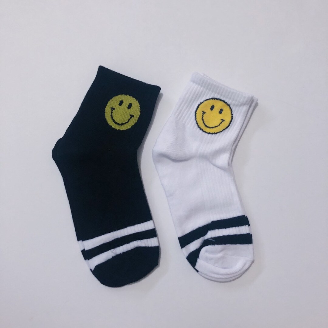 Cute Smiley Face Women Fashion Socks Made of Cotton - Etsy