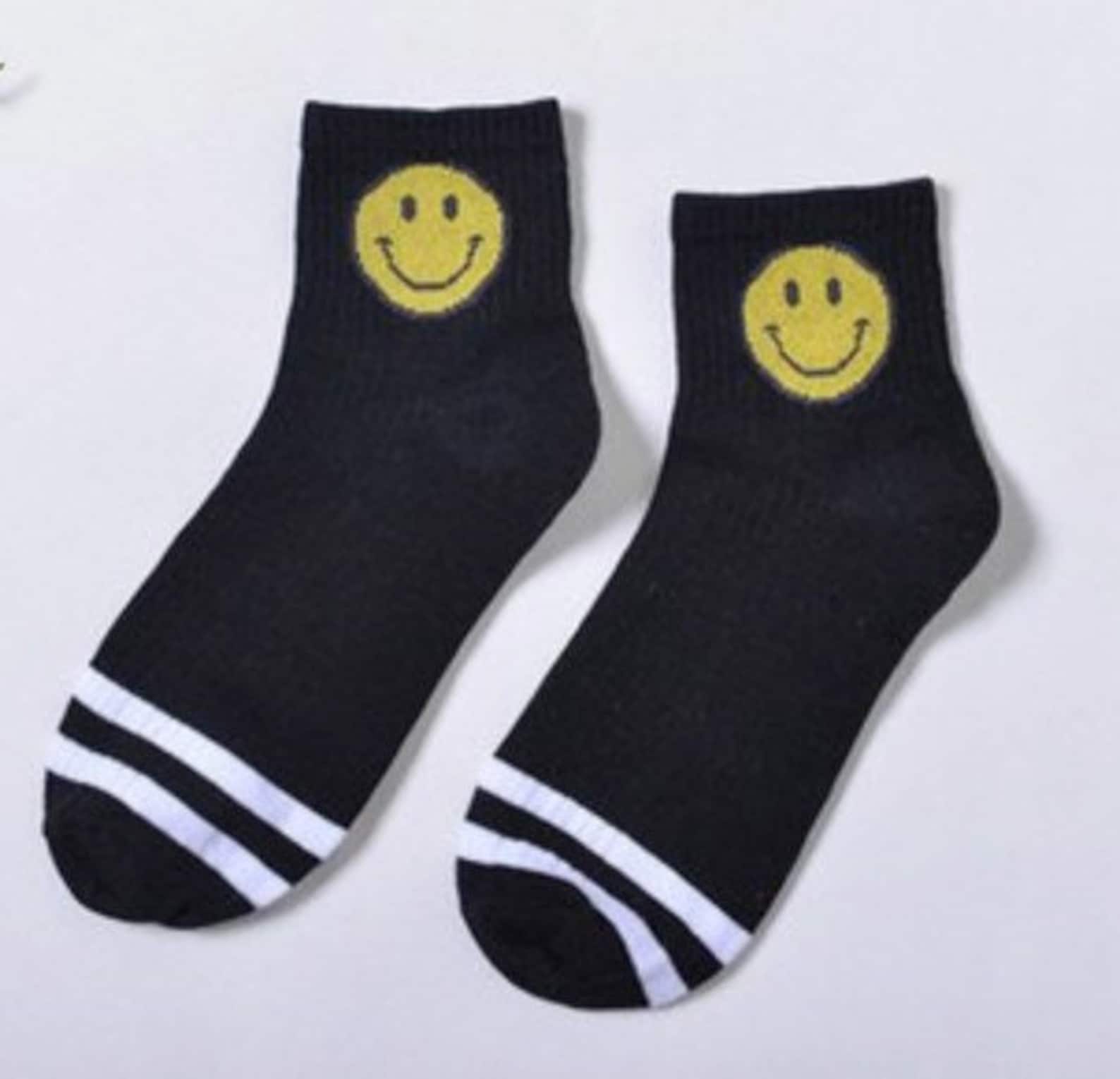 Cute Smiley Face Women Fashion Socks Made of Cotton - Etsy