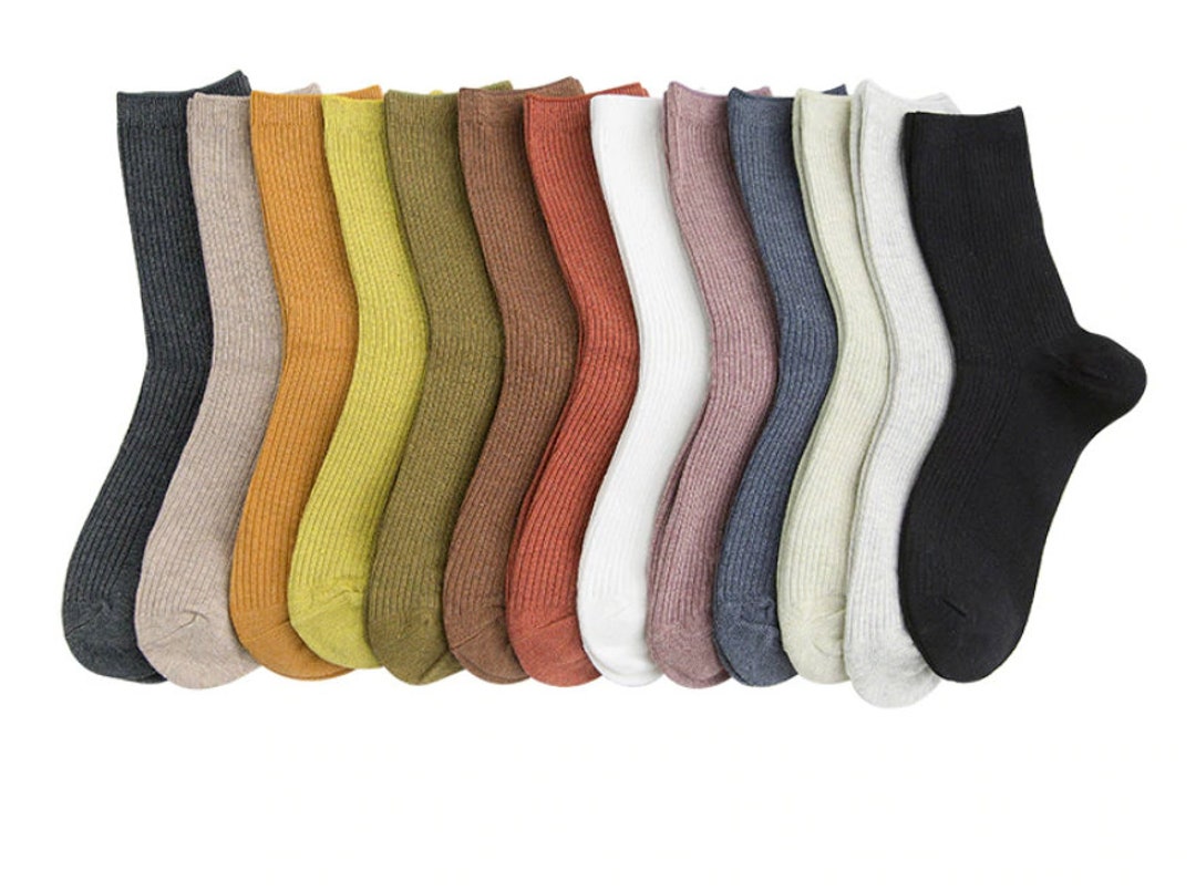 High Ankle Autumn Fall Casual Knitted Women Fashion Socks - Etsy
