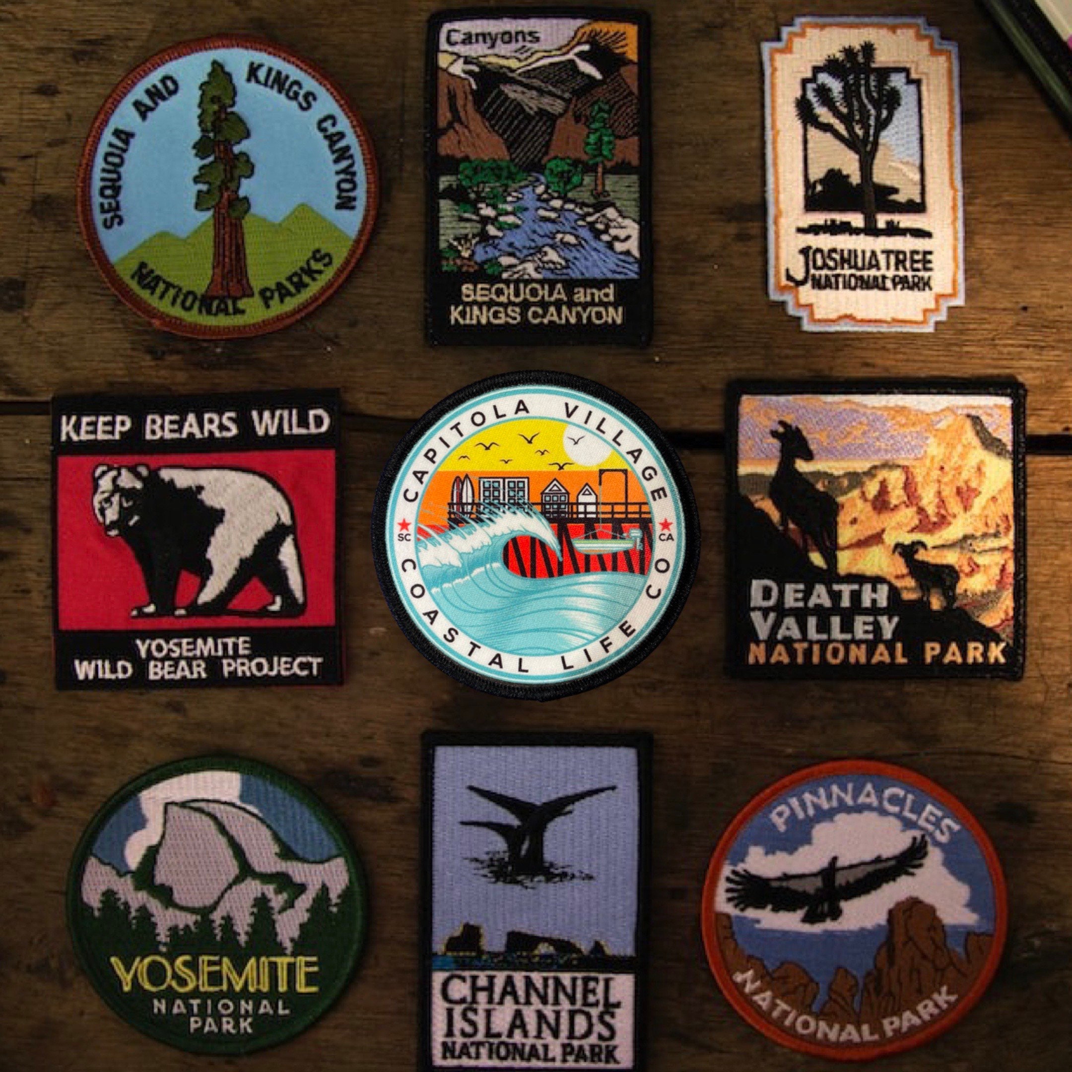 Surf Town Patch Iron on Embroidery Sew on Beach Memorabilia Travel ...