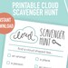 Printable Cloud Watching Scavenger Hunt for Kids, Nature Game, Outdoor ...